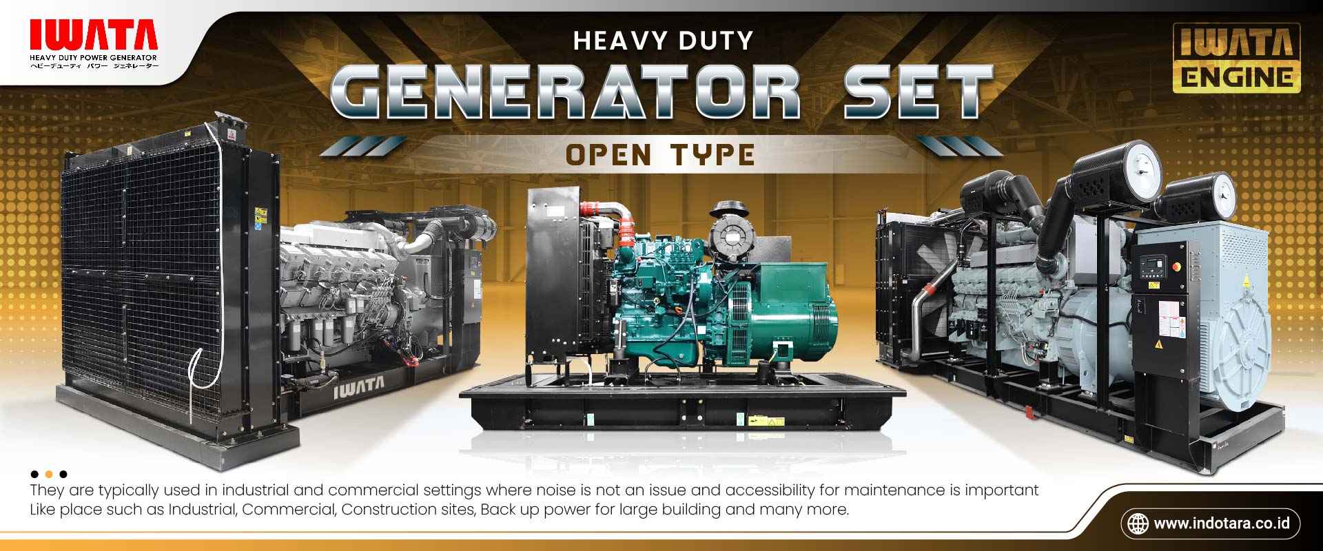 Jual Iwata Generator set, Open Generator