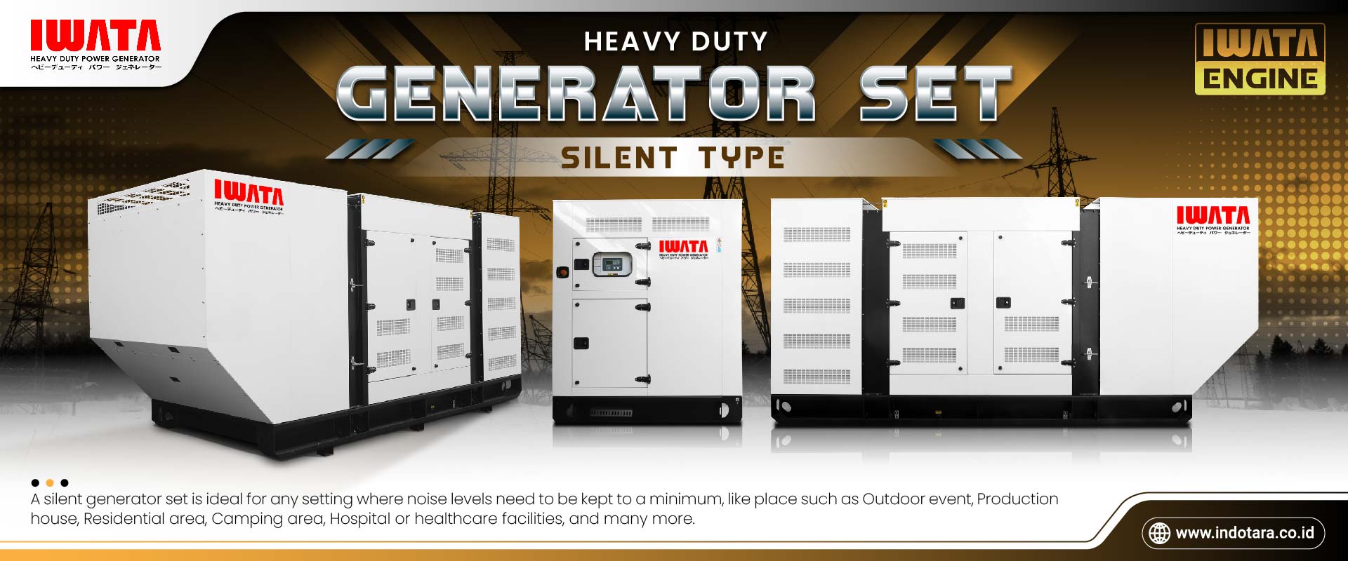 Jual Iwata Generator set, Silent Generator